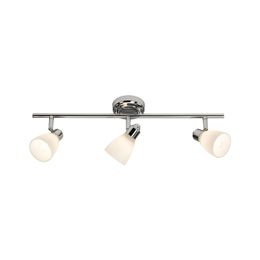 Brilliant Lampe Kensington Spotrohr 3flg chrom/wei&szlig; 3x QT14, G9, 28W, geeignet f&uuml;r Stiftsockellampen (nicht enthalten) IP-Schutzart: 44 - spritzwassergesch&uuml;tzt