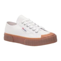 Ellesse - "Ento Vulc" Sneaker f&uuml;r Herren, Canvas, Flach (Wei&szlig;)