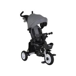 Byox Tricycle Flexy Lux 3 in 1 Dreirad, klappbar, Gummireifen, drehbarer Sitz dunkelgrau