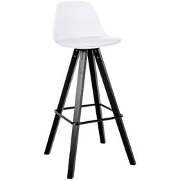 CLP Barhocker Corbin Kunstleder-Bezug Square I Holz-Gestell