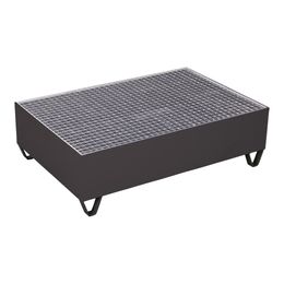 Cordes Auffangwanne mit Gitterrost f&uuml;r 2 x 200 Ltr. F&auml;sser RAL 7016 ; VARIOFIT (aw-800.000/AG)
