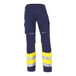 K&Uuml;BLER WORKWEAR K&uuml;bler Hose REFLECTIQ Klasse 1 warngelb/dunkelblau Form 2208 Gr&ouml;&szlig;e 30 ; K&uuml;bler Workwear (2208 8340-3448-30)