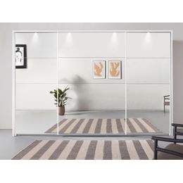 Kleiderschrank OTTO HOME "Mehrzweckschrank Aktenschrank M&ouml;bel Mietswohnung Schlafzimmer OTELI", wei&szlig; (alpinwei&szlig;), B:323cm H:214cm T:68cm, Holzwerkstoff, Schr&auml;nke, Kleiderschrank, inkl. Passepartout optional mit Beleuchtung MADE IN GERMANY