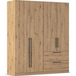 Kleiderschrank OTTO HOME "Mehrzweckschrank Aktenschrank M&ouml;bel Mietswohnung Schlafzimmer AVOLA", braun (eiche artisan), B:181cm H:197cm T:54cm, Holzwerkstoff, Schr&auml;nke, Kleiderschrank, mit hochwertigen Stangengriffen aus Metall in Schwarz MADE IN GERMANY