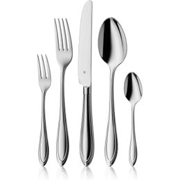 Besteck-Set WMF "Verona", silber (edelstahlfarben), 30 Stk., Cromargan Edelstahl Rostfrei 18/10, Essbesteck-Sets, poliert