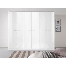 Kleiderschrank OTTO HOME "Mehrzweckschrank Aktenschrank M&ouml;bel Mietswohnung Schlafzimmer OTELI", wei&szlig; (alpinwei&szlig;, hochglanz wei&szlig;), B:275cm H:231cm T:58cm, Holzwerkstoff, Schr&auml;nke, Kleiderschrank, inkl. Passepartout optional mit Beleuchtung MADE IN GERMANY
