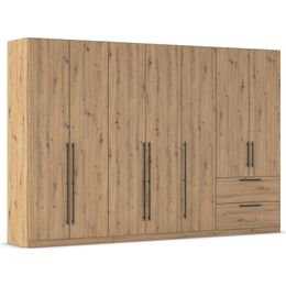 Kleiderschrank OTTO HOME "Mehrzweckschrank Aktenschrank M&ouml;bel Mietswohnung Schlafzimmer AVOLA", braun (eiche artisan), B:315cm H:229cm T:54cm, Holzwerkstoff, Schr&auml;nke, Kleiderschrank, mit hochwertigen Stangengriffen aus Metall in Schwarz MADE IN GERMANY