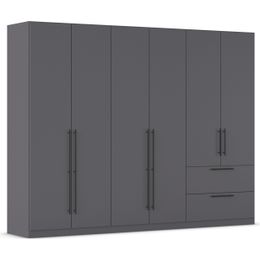 Kleiderschrank OTTO HOME "Mehrzweckschrank Aktenschrank M&ouml;bel Mietswohnung Schlafzimmer AVOLA", grau (graumetallic), B:271cm H:229cm T:54cm, Holzwerkstoff, Schr&auml;nke, Kleiderschrank, mit hochwertigen Stangengriffen aus Metall in Schwarz MADE IN GERMANY