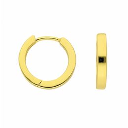 Adelia&acute;s Paar Creolen ADELIA&acute;S "15,2 mm ⌀ Creolen Ohrringe 925 Silber vergoldet", gold, Ohrringe, Damen, Damen, Silber 925 (Sterlingsilber), Goldohrringe