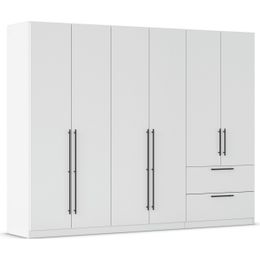 Kleiderschrank OTTO HOME "Mehrzweckschrank Aktenschrank M&ouml;bel Mietswohnung Schlafzimmer AVOLA", wei&szlig; (alpinwei&szlig;), B:271cm H:229cm T:54cm, Holzwerkstoff, Schr&auml;nke, Kleiderschrank, mit hochwertigen Stangengriffen aus Metall in Schwarz MADE IN GERMANY
