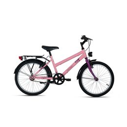 Kinderfahrrad Dacapo "20" Cindy Rosa 1 Gang RH 27 cm mit Beleuchtung - Ab 6 Jahre" Gr. 27, rosa (rosa, lila), Fahrr&auml;der, Kinder, 27cm, 20 Zoll (50,80cm) hinten: 20 Zoll (50,80cm)