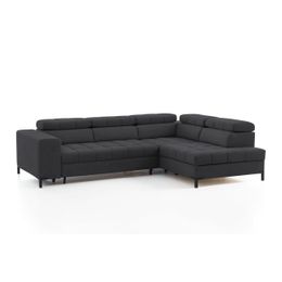 Ecksofa exxpo - SOFA FASHION "Bocco, hochwertige Verarbeitung, toller Sitzkomfort, bequem, L-Form", grau (taupe), B:276cm H:75cm T:203cm, 100% PES, Sofas, Ecksofa, wahlweise mit Bettfunktion u. Bettkasten, inkl. Kopfteilverstellung