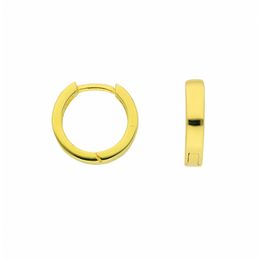 Adelia&acute;s Paar Creolen ADELIA&acute;S "11,6 mm ⌀ Creolen Ohrringe 925 Silber vergoldet", gold, Ohrringe, Damen, Damen, Silber 925 (Sterlingsilber), Goldohrringe