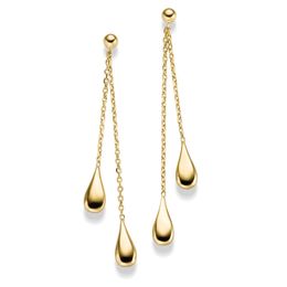 Adelia&acute;s Paar Ohrh&auml;nger ADELIA&acute;S "Ohrh&auml;nger Ohrringe aus 925 Silber vergoldet", gold, Ohrringe, Damen, Damen, Silber 925 (Sterlingsilber)