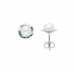 Adelia&acute;s Paar Ohrstecker ADELIA&acute;S "Perlen Ohrstecker Ohrringe 925 Silber", wei&szlig; (silber), Ohrringe, Damen, Damen, Silber 925 (Sterlingsilber), Silberohrringe Perle