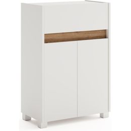 Midischrank Schildmeyer "Cosmo, Midischrank, Made in Germany, B: 56 cm", wei&szlig; (perl wei&szlig;), B:56,9cm H:84,8cm T:33cm, FSC-zertifizierter Holzwerkstoff, Schr&auml;nke, Midischrank, Solide Verarbeitung - Dieses Produkt ist in Deutschland gefertigt
