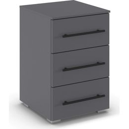 Nachtkommode OTTO HOME "Nachttisch Nachtschrank Schubladen Sideboard Schubladenkommode AVOLA", graumetallic, B:40cm H:61cm T:42cm, Holzwerkstoff, Sideboards, mit 3 ger&auml;umigen Schubladen f&uuml;r viel Stauraum MADE IN GERMANY