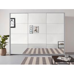 Kleiderschrank OTTO HOME "Mehrzweckschrank Aktenschrank M&ouml;bel Mietswohnung Schlafzimmer OTELI", grau (seidengrau), B:278cm H:214cm T:68cm, Holzwerkstoff, Schr&auml;nke, Kleiderschrank, inkl. Passepartout optional mit Beleuchtung MADE IN GERMANY