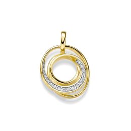 Adelia&acute;s Kettenanh&auml;nger ADELIA&acute;S "Anh&auml;nger aus 925 Silber vergoldet", gold, Schmuckanh&auml;nger, Damen, Silber 925 (Sterlingsilber), Kettenanh&auml;nger, mit Zirkonia