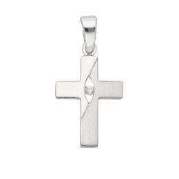 Adelia&acute;s Kettenanh&auml;nger ADELIA&acute;S "Kreuzanh&auml;nger 925 Silber mit Zirkonia", silber, Schmuckanh&auml;nger, Damen, mit Zirkonia, Silber 925 (Sterlingsilber), Kettenanh&auml;nger, Silberanh&auml;nger Kreuz