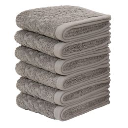 Gaestehandtuecher OTTO HOME "Regona, G&auml;stehandt&uuml;cher 30x50cm, flauschig und weich, 500 gr/m&sup2;", grau, B:30cm L:50cm, Frottier, Obermaterial: 100% Baumwolle, Handt&uuml;cher, Premium Handt&uuml;cher mit Bord&uuml;re, Set, 100% Baumwolle, 5 Jahre Garantie
