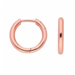 Adelia&acute;s Paar Creolen ADELIA&acute;S "17 mm ⌀ Creolen Ohrringe 925 Silber vergoldet", rosa (ros&eacute;gold), Ohrringe, Damen, Damen, Silber 925 (Sterlingsilber), Goldohrringe
