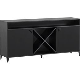 Lowboard "Looks Classic", schwarz (schwarzmatt), B:179,2cm H:85,8cm T:39cm, LOOKS by Wolfgang Joop, Sideboards, Lowboard, Solide Verarbeitung - Dieses Produkt ist in Deutschland gefertigt