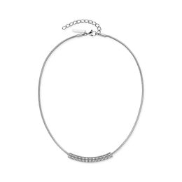 Kette mit Anh&auml;nger Liebeskind Berlin "Twist", edelstahlfarben, Halsketten, Damen, Edelstahl, L: 45 B: 5mm, B:5mm