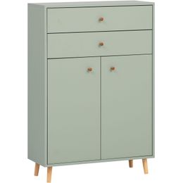 Midischrank Schildmeyer "Bjarne, Midischrank, Made in Germany, B: 77 cm", gr&uuml;n (pistazie), B:77cm H:113,4cm T:33cm, FSC-zertifizierter Holzwerkstoff, Schr&auml;nke, Midischrank, Solide Verarbeitung - Dieses Produkt ist in Deutschland gefertigt