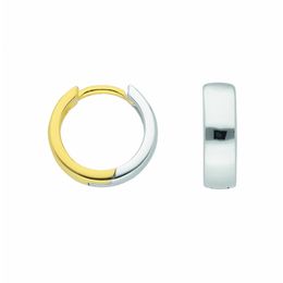 Adelia&acute;s Paar Creolen ADELIA&acute;S "13,8 mm ⌀ Creolen Ohrringe 925 Silber vergoldet", gold, Ohrringe, Damen, Damen, Silber 925 (Sterlingsilber), Goldohrringe