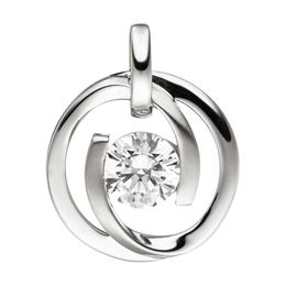 Kettenanh&auml;nger Jobo "Anh&auml;nger mit Zirkonia", wei&szlig; (wei&szlig;gold 333), Schmuckanh&auml;nger, Damen, Wei&szlig;gold 333, Kettenanh&auml;nger, 333 Wei&szlig;gold