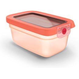 Frischhaltedose Emsa "oneClick", orange, B:11,71cm H:8,25cm L:17,49cm, Polyprophylen (PP), Lebensmittelaufbewahrungsbeh&auml;lter, Frischhaltedose, verschlossen mit nur 1 x Klick, 100% dicht, made in Germany