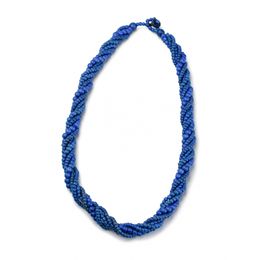 Lange Kette "Rieti", Damen, Gr. onesize, Holz, blau, Collezione Alessandro, Basic, Halsketten, in gedrehter Form