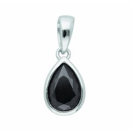 Adelia&acute;s Kettenanh&auml;nger ADELIA&acute;S "Anh&auml;nger 925 Silber mit Zirkonia", schwarz (silber), Schmuckanh&auml;nger, Damen, mit Zirkonia, Silber 925 (Sterlingsilber), Kettenanh&auml;nger, Silberanh&auml;nger