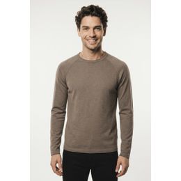 Jack & Jones Strickpullover JACK & JONES "JJBREEZE KNIT CREW NECK", Herren, Gr. M, falcon, Strick, Obermaterial: 100% Baumwolle, unifarben, regular fit, Rundhals, Pullover Strickpullover