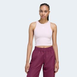 Tanktop adidas originals "ESS RIB TANK", Damen, Gr. XL, sandy pink, Obermaterial: 46% Baumwolle, 45% Viskose, 9% Elasthan, Rundhals, Tops Tanktop, f&uuml;r Erwachsene, mit Rundhalsausschnitt
