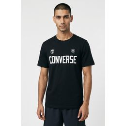 T-Shirt Converse, Herren, Gr. L, schwarz (Converse schwarz), Obermaterial: 100% Baumwolle, Shirts T-Shirt