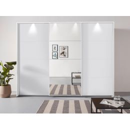 Kleiderschrank OTTO HOME "Mehrzweckschrank Aktenschrank M&ouml;bel Mietswohnung Schlafzimmer OTELI", wei&szlig; (alpinwei&szlig;), B:278cm H:214cm T:68cm, Holzwerkstoff, Schr&auml;nke, Kleiderschrank, inkl. Passepartout optional mit Beleuchtung MADE IN GERMANY