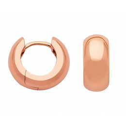 Adelia&acute;s Paar Creolen ADELIA&acute;S "13,2 mm ⌀ Creolen Ohrringe 925 Silber vergoldet", ros&eacute;gold, Ohrringe, Damen, Damen, Silber 925 (Sterlingsilber), Goldohrringe