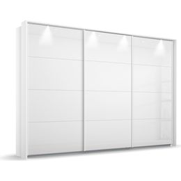 Kleiderschrank OTTO HOME "Mehrzweckschrank Aktenschrank M&ouml;bel Mietswohnung Schlafzimmer OTELI", wei&szlig; (alpinwei&szlig;, hochglanz wei&szlig;), B:278cm H:214cm T:68cm, Holzwerkstoff, Schr&auml;nke, Kleiderschrank, inkl. Passepartout optional mit Beleuchtung MADE IN GERMANY