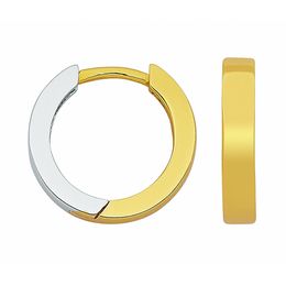 Adelia&acute;s Paar Creolen ADELIA&acute;S "11,6 mm ⌀ Creolen Ohrringe 925 Silber vergoldet", gold, Ohrringe, Damen, Damen, Silber 925 (Sterlingsilber), Goldohrringe