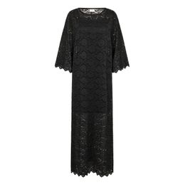 Midikleid Kaffe "Kleid KAjaiden", Damen, Gr. S, N-Gr, schwarz (schwarz deep), Obermaterial: 92% Polyamid PA. 8% Elasthan EL., Kleider Midikleid