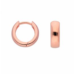 Adelia&acute;s Paar Creolen ADELIA&acute;S "12,5 mm ⌀ Creolen Ohrringe 925 Silber vergoldet", ros&eacute;gold, Ohrringe, Damen, Damen, Silber 925 (Sterlingsilber), Goldohrringe