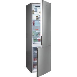 Bauknecht K&uuml;hl-/Gefrierkombination "KGDNF 203 B", Energieeffizienz: B (A-G), silber (edelstahloptik), Rechtsanschlag, K&uuml;hlschr&auml;nke, Dual Cool NoFrost: Zwei K&uuml;hlkreisl&auml;ufe f&uuml;r l&auml;nger frische Lebensmittel