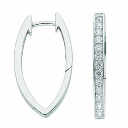 Adelia&acute;s Paar Creolen ADELIA&acute;S "Creolen Ohrringe 925 Silber mit Zirkonia", silber, Ohrringe, Damen, Damen, Silber 925 (Sterlingsilber), Silberohrringe