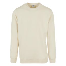 Sweater Urban Classics "Urban Classics Herren Basic Terry Crew", Herren, Gr. XXL, sandwei&szlig;, 65% Baumwolle, 35% Polyester, unifarben, Rundhals, Sweatshirts Sweater