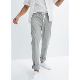 Schlupfhose bonprix, Herren, Gr. 60, N-Gr, grau, Obermaterial: 98% Baumwolle, 2% Elasthan, regular fit, Hosen Schlupfhose, mit elastischem Bund, Regular Fit, aus Baumwolle und Elasthan