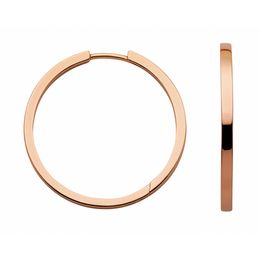 Adelia&acute;s Paar Creolen ADELIA&acute;S "26 mm ⌀ Creolen Ohrringe 925 Silber vergoldet", rosa (ros&eacute;gold), Ohrringe, Damen, Damen, Silber 925 (Sterlingsilber), Goldohrringe
