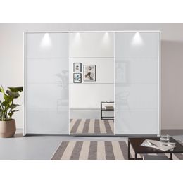 Kleiderschrank OTTO HOME "Mehrzweckschrank Aktenschrank M&ouml;bel Mietswohnung Schlafzimmer OTELI", wei&szlig; (alpinwei&szlig;, hochglanz wei&szlig;), B:278cm H:214cm T:68cm, Holzwerkstoff, Schr&auml;nke, Kleiderschrank, inkl. Passepartout optional mit Beleuchtung MADE IN GERMANY