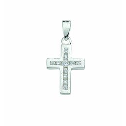 Adelia&acute;s Kettenanh&auml;nger ADELIA&acute;S "Kreuzanh&auml;nger 925 Silber mit Zirkonia", silber, Schmuckanh&auml;nger, Damen, mit Zirkonia, Silber 925 (Sterlingsilber), Kettenanh&auml;nger, Silberanh&auml;nger Kreuz